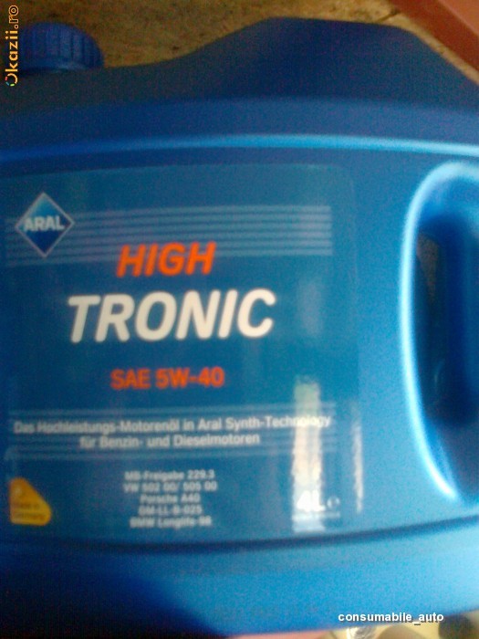 Vand Ulei ARAL HIGH Tronic 5W40 la 4LITRI - SUPER PRET!!!! | arhiva ...