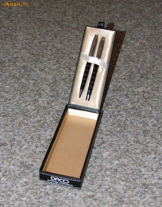 Set pix si stilou DACO writing collection nou | arhiva Okazii.ro