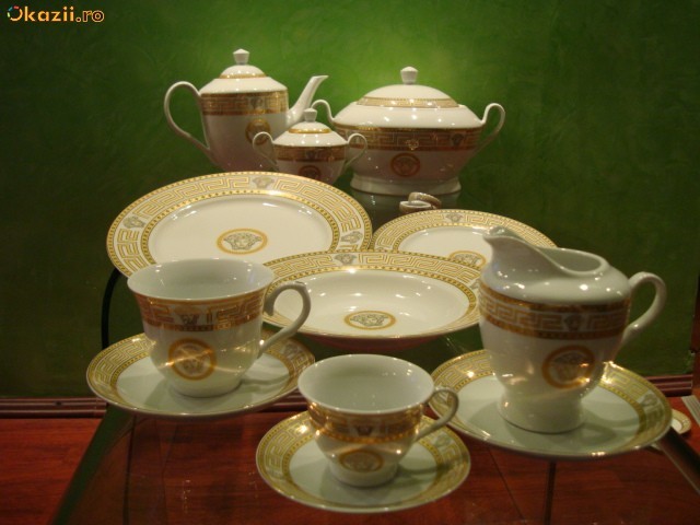 serviciu de masa VERSACE - pt 6 pers 55 piese | arhiva Okazii.ro