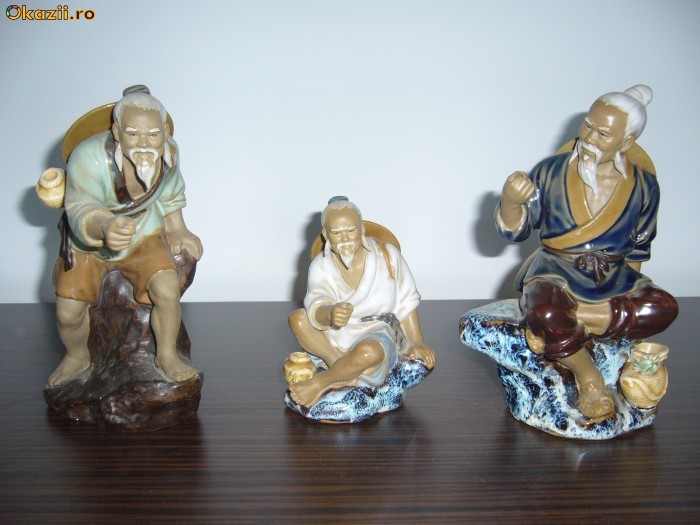 Bibelou portelan"Pescar chinez" | arhiva Okazii.ro