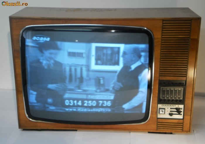 Tv pe lampi , DIAMANT , Alb/Negru , vintage , epoca de aur , Ceausescu ...