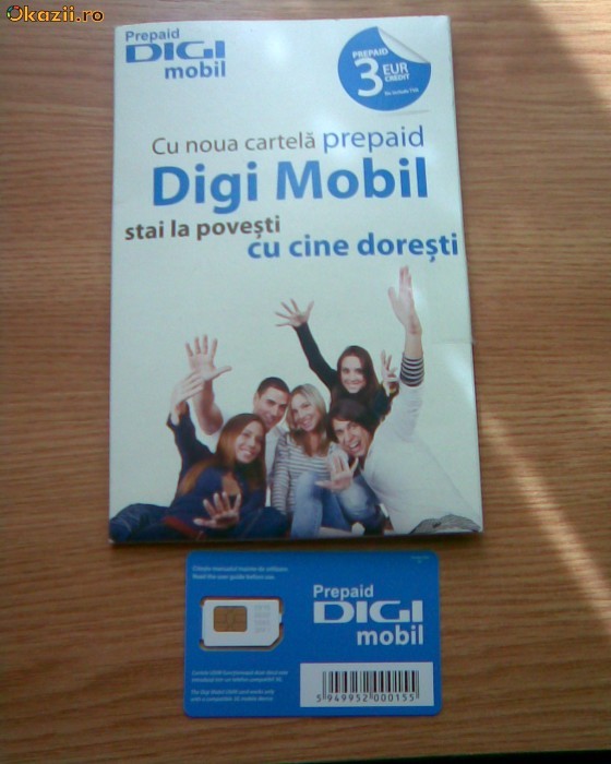 CARTELA DIGI MOBIL PT INTERNET NELIMITAT SI CONVORBIRI NELIMITATE,35 ...