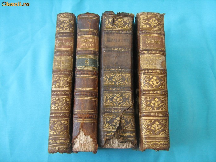 CARTI VECHI LIMBA GERMANA , CARACTERE GOTICE-4 VOLUME-1784-1786 ...