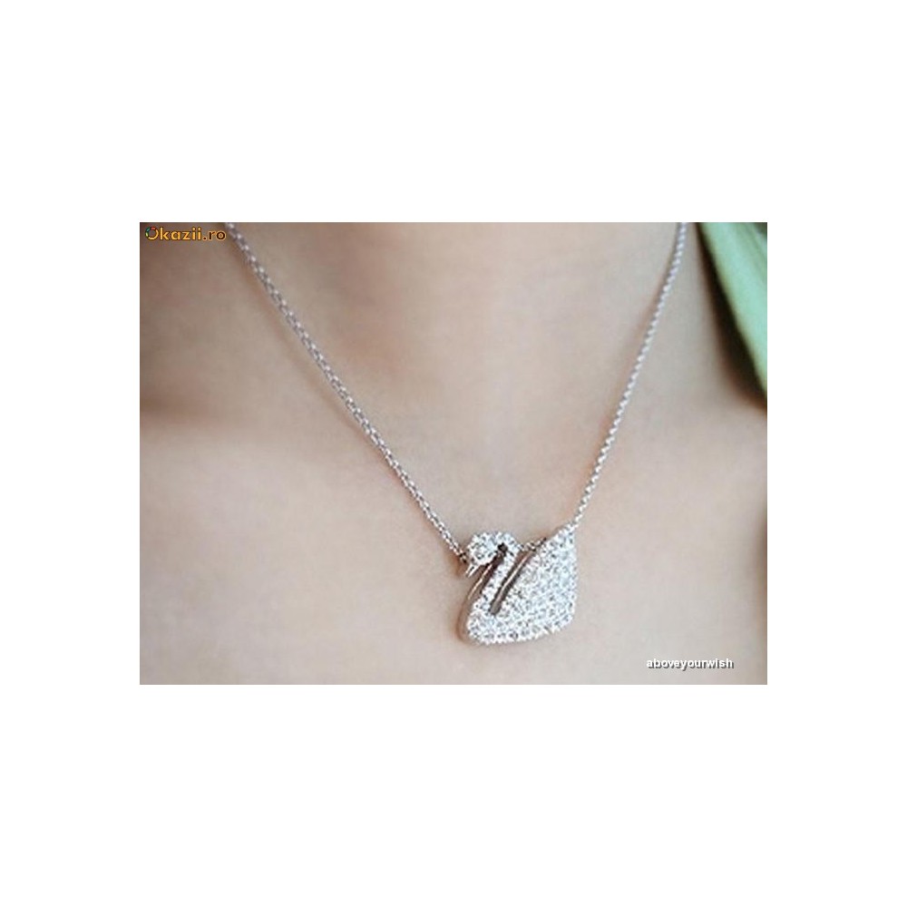 LANTISOR FASHION SWAROVSKI CU LEBADA - SWAROVSKI SWAN - Livrare ...