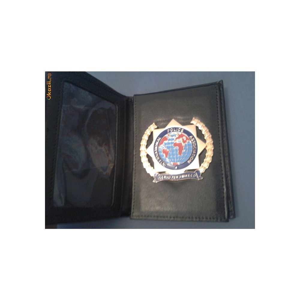 Portofel IPA cu insigna - asociatia internationala a politistilor (port ...