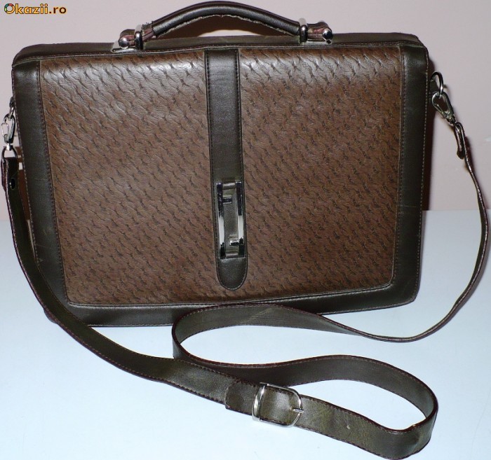 Geanta dama YSL / Yves Saint Laurent, maro, replica, model diplomat ...