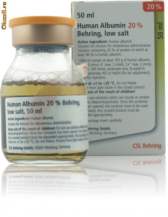 ALBUMINA UMANA 20% 50ML CSL BEHRING GERMANIA | arhiva Okazii.ro