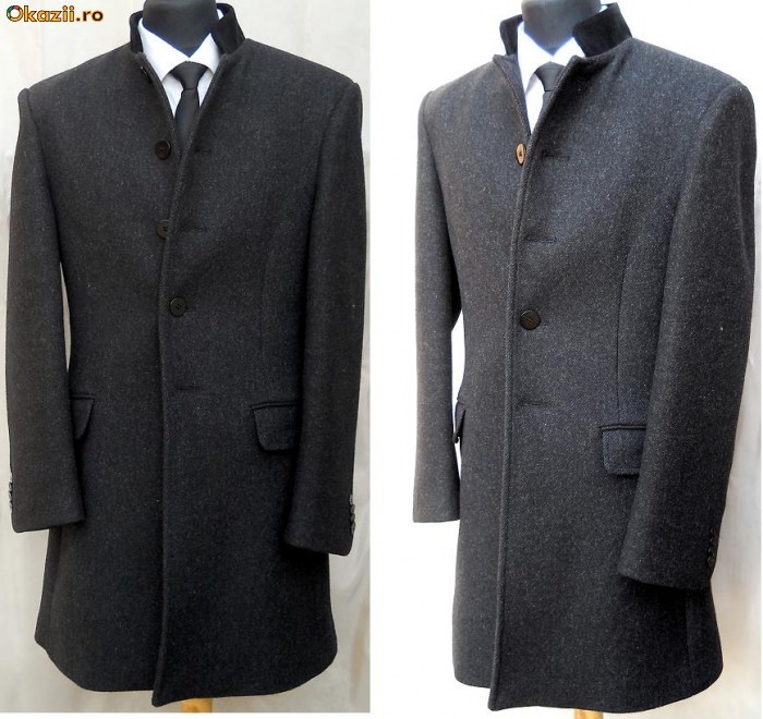 Palton barbati cambrat guler rusesc, gen Zara, Gabbana | arhiva Okazii.ro