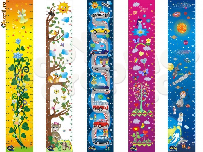 diagrama crestere pentru copii (metru inaltime) autocolant pentru ...