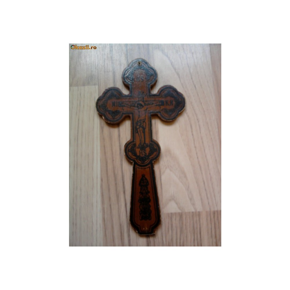 CRUCE DE LEMN PICTATA VECHE | arhiva Okazii.ro