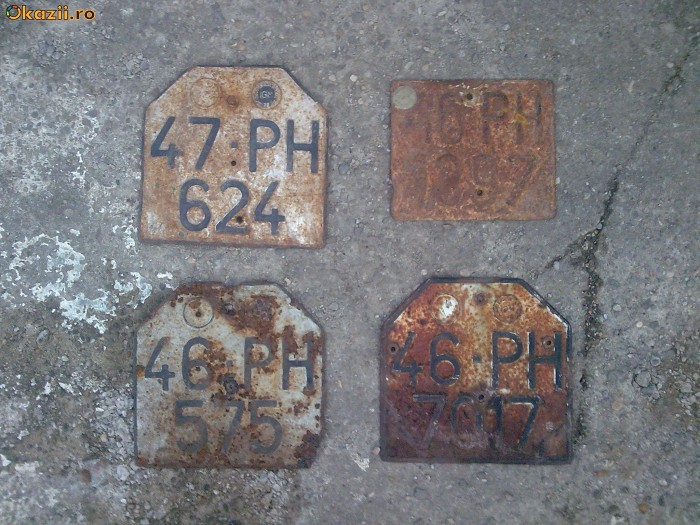 Numere inmatriculare motociclete vechi | arhiva Okazii.ro