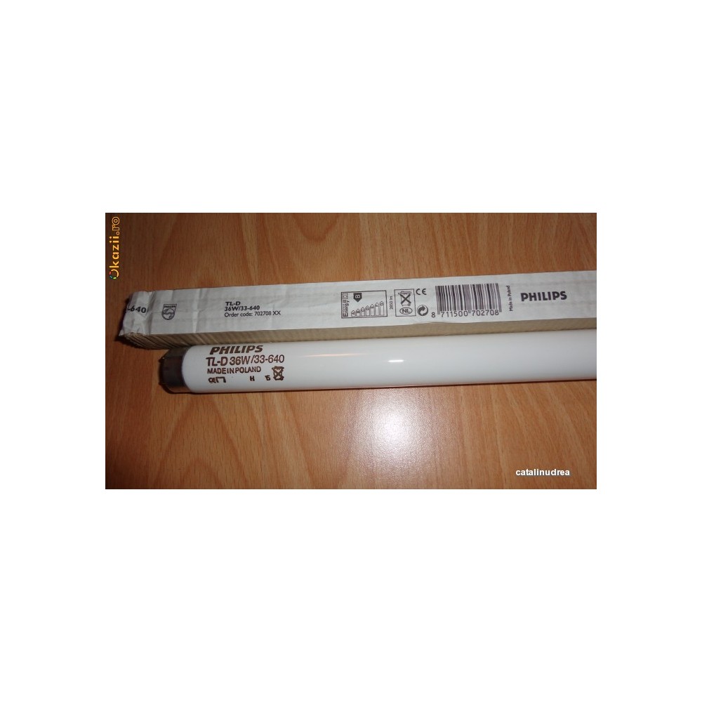 Bec Neon Philips 36W TL-D 36W/33-640 Made In Poland 2850 lm | arhiva ...