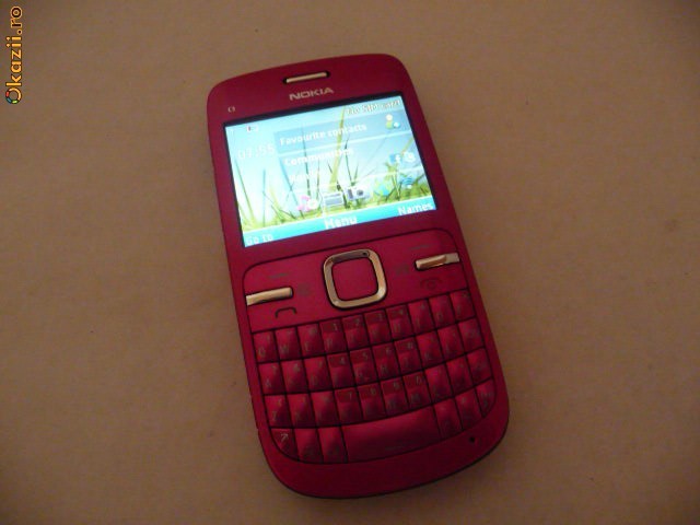 Nokia c3 pink nokia c3-00 roz in perfecta stare tehnica si estetica ...