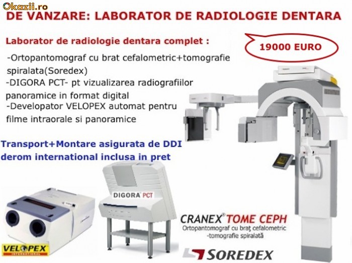 Ortopantomograf SOREDEX CRANEX TOME CEPH+DIGORA PCT+DEVELOPATOR ...