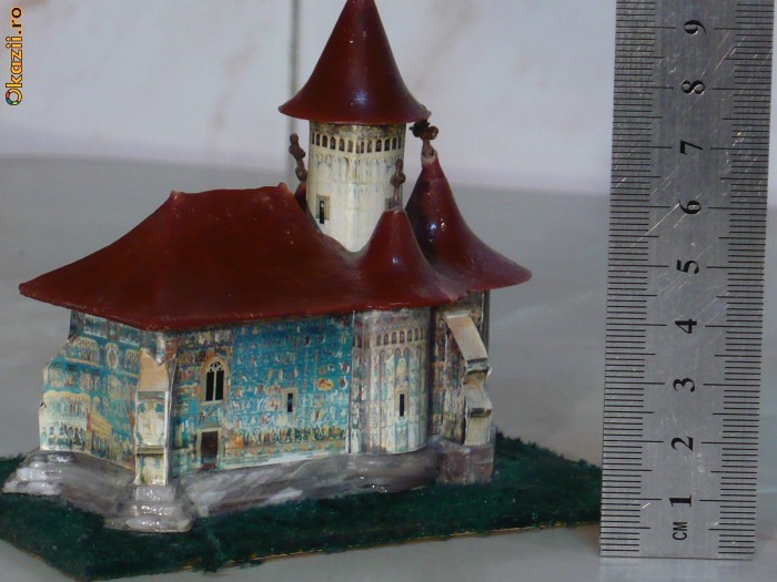 Macheta biserica bisericuta Manastire Voronet scara N | arhiva Okazii.ro