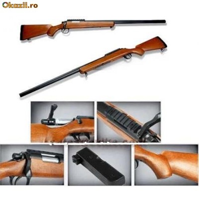 Pusca cu aer comprimat (gaz action) Remington 700 Sniper Full Metal ...
