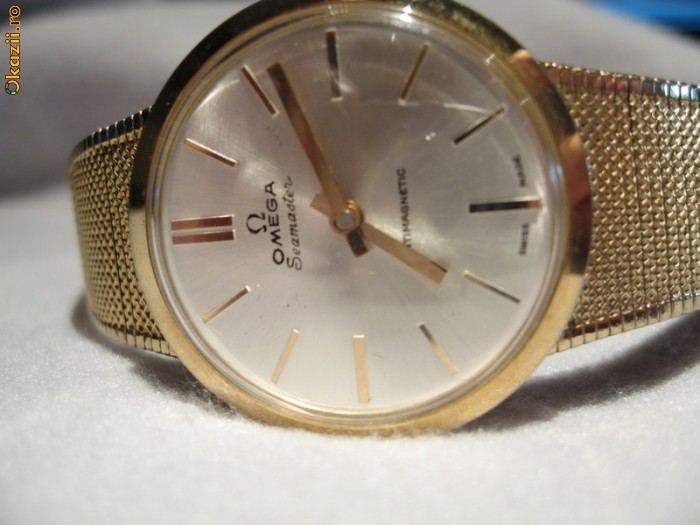 ceas omega seamaster,antimagnetic,anul 1920,18k 0.750,swissmade ...
