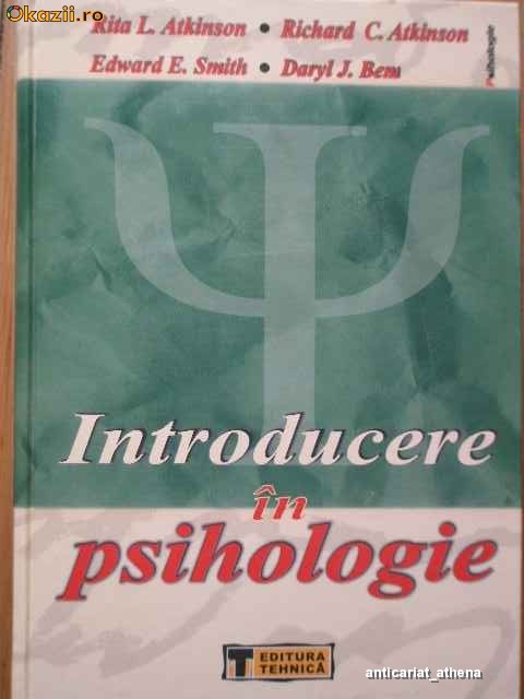 INTRODUCERE IN PSIHOLOGIE ATKINSON PDF