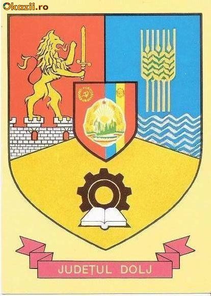 CP198-14 Stema Judetului Dolj -carte postala, necirculata -starea care ...