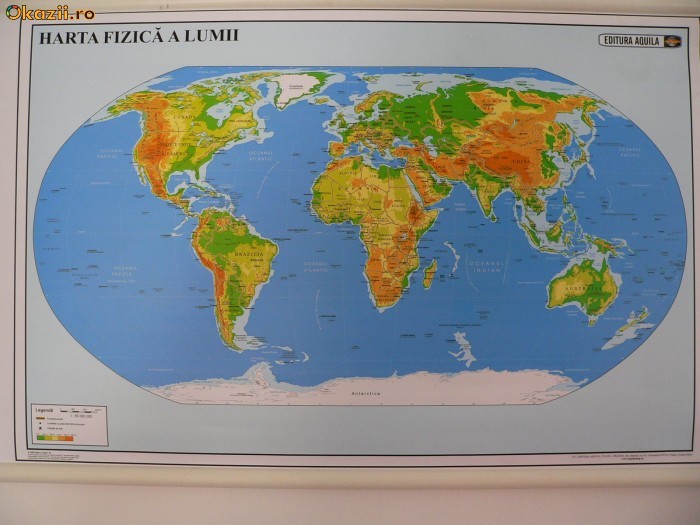 Harta fizica a lumii/Harta politica a lumii | arhiva Okazii.ro