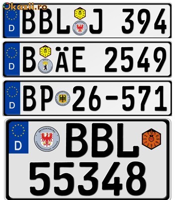 numere inmatriculare germania | arhiva Okazii.ro