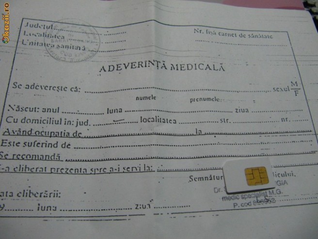 vand adeverinta medicala(scutire) | arhiva Okazii.ro