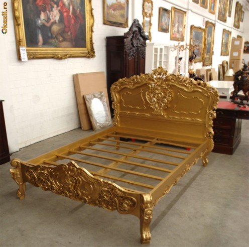 PAT ROCOCO AURIU MOBILA MAHON DORMITOR | arhiva Okazii.ro