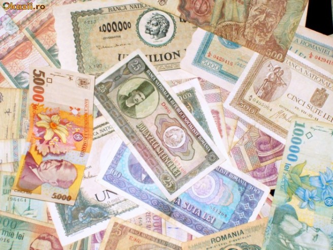 LOT BANI VECHI COLECTIE BANCNOTE ROMANESTI !!!! POZE REALE !!! 45 ...