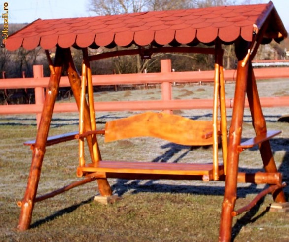 MOBILIER GRADINA- BALANSOAR RUSTIC | arhiva Okazii.ro