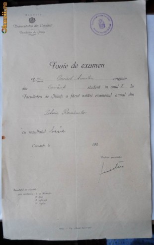 Semnatura olografa a istoricului Ion Nistor pe document , 1928 + 12 ...