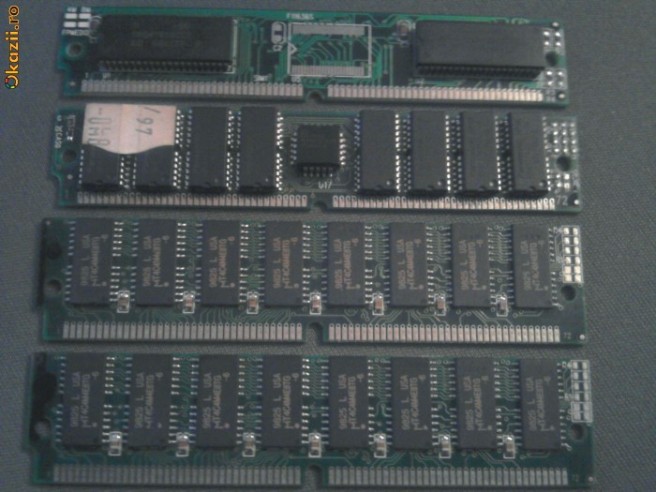 4 bucati MEMORIE RAM EDO 72-pini SIMM 60ns 4Mb(2buc)/16Mb(2buc) 486/P1 ...