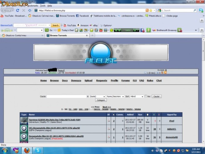 Cont filelist Ratio: 28.197 Uploaded: 1.87 TB Rank Power User | arhiva ...