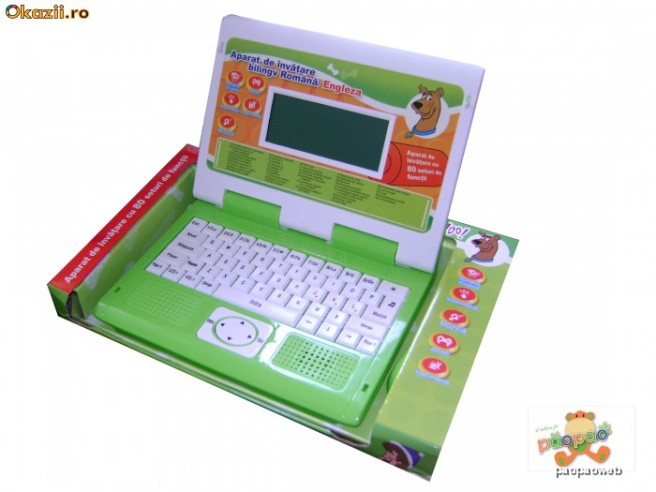 Laptop copii SCOOBY -DOO Romana/Engleza + catel Scooby Doo gonflabil ...