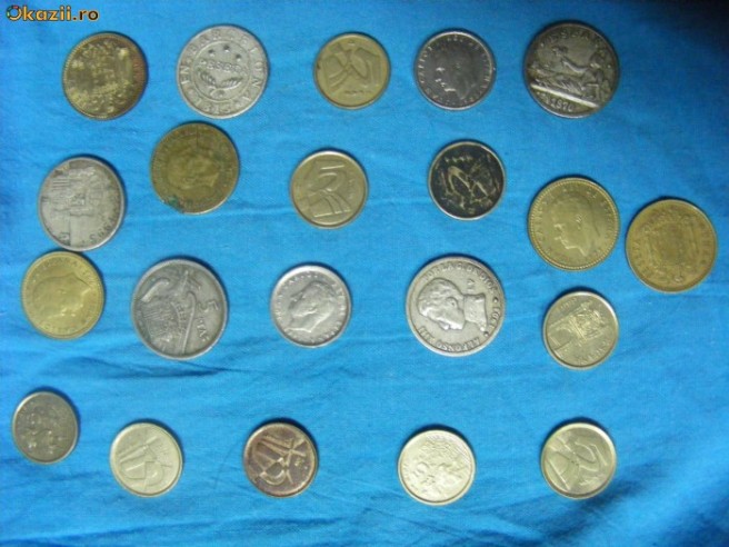 MONEDA ,SPANIA ,PESETA ,VECHI,21 BUCATI | arhiva Okazii.ro