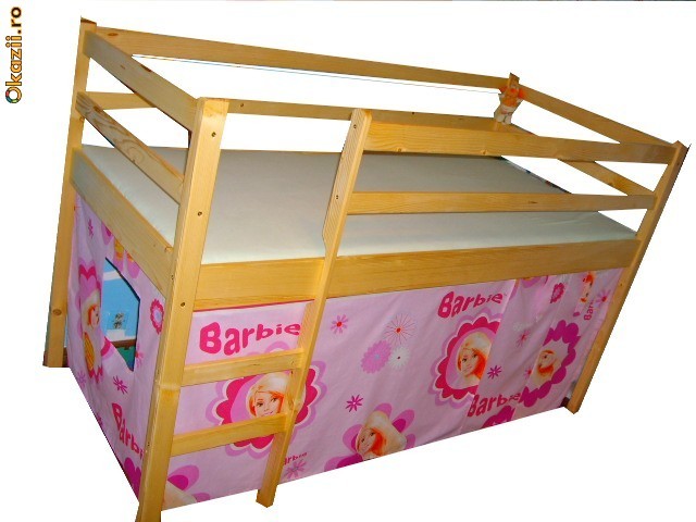 Pat pentru copii supraetajat, pat inalt, pat cu etaj, pat din lemn ...