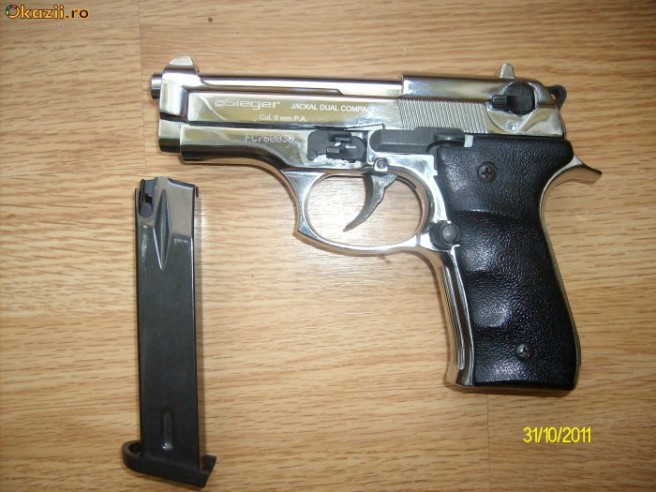 VAND PISTOL ARMA AUTOAPARARE CU GAZ SIEGER 9 mm- MADE IN GERMANY ...