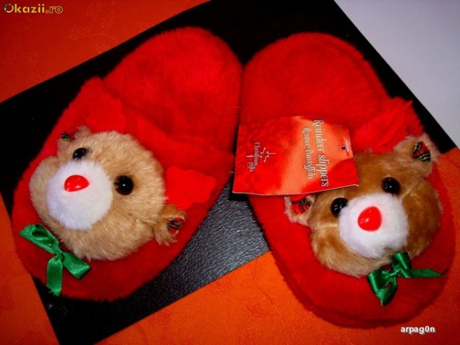 Papuci de casa copii - rosii: cei mai draguti si mai pufosi cu animale ...