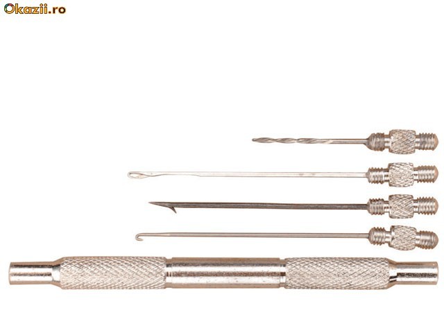 Set 4 unelte pentru boiles (burghiu,croseta,iglita) | arhiva Okazii.ro