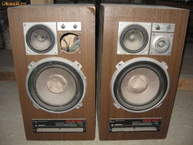 VAND BOXE RUSESTI AMFITON 100AC-022 150W 4OHM 3 CAI CU REGLAJE BAS ...