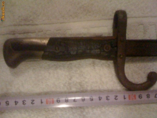 Baioneta din primul razboi mondial sabie veche elvetiana..cutit ...