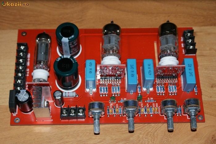 Preamplificator cu LAMPI corector de ton (6N1Jx2buc si 6Z4x1buc ...