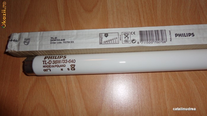 Bec Neon Philips 36W TL-D 36W/33-640 Made In Poland 2850 lm | arhiva ...