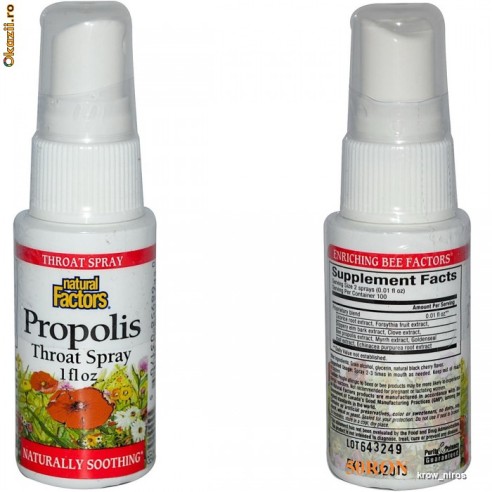 Spray de gat, natural 100%: Propolis cu Echinacea, 30ml - dureri gat ...