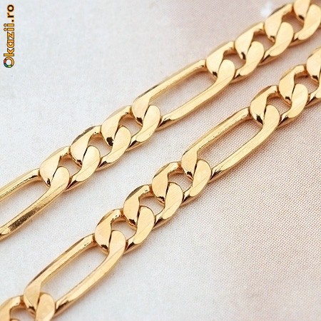 Vand (eventual schimb cu telefoane) Lant Placat cu Aur 18K model ...