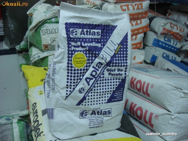 GLET ATLAS APLAFILL 5KG. GLET PERETE FINISAJ. CIMENT. MULTIBAT. VAR ...