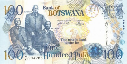 BOTSWANA ? bancnota ? 100 Pula ? 2005 ? P-29b ? UNC ? necirculata ...