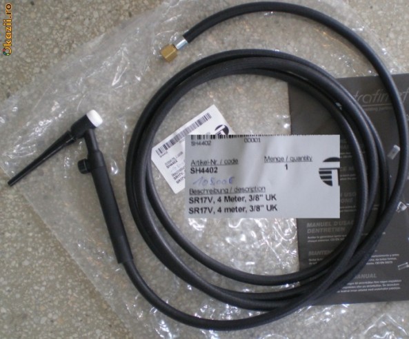 PISTOL pistolet torta SUDURA TIG / WIG Trafimet ERGOTIG 17V, 4m ...