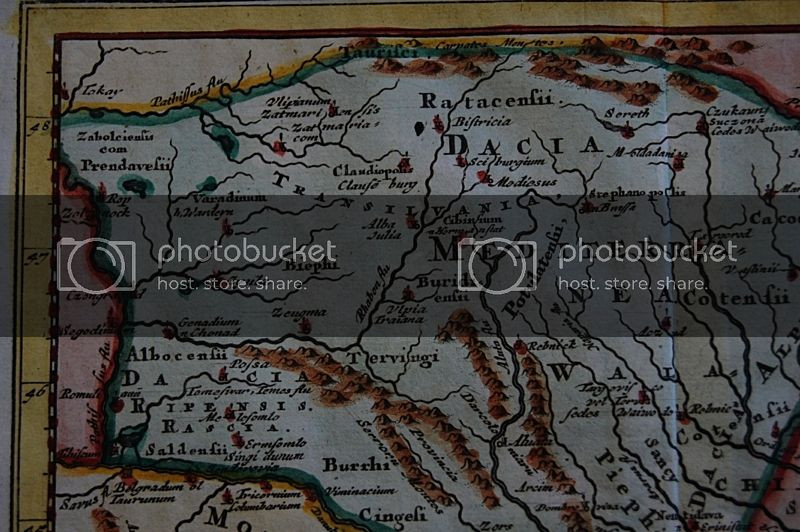 Harta Veche Romania (Transilvania, Dacia, Tracia) - Philipp Cluver ...