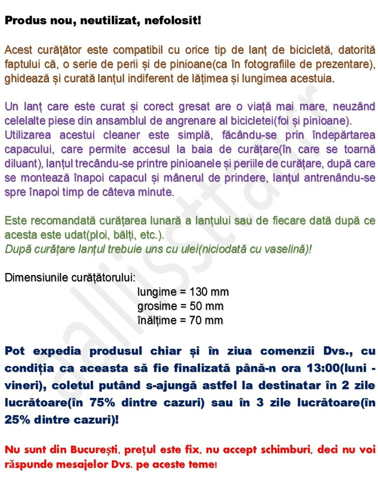 Curatator lant cu perii - destinat curatarii oricarui tip de lant pt ...