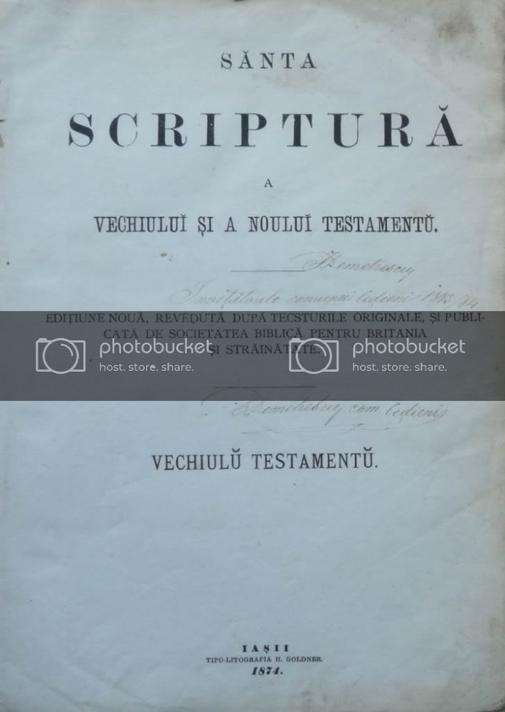 Sfanta Scriptura a Vechiului si Noului Testament , Iasi , 1874 | arhiva ...